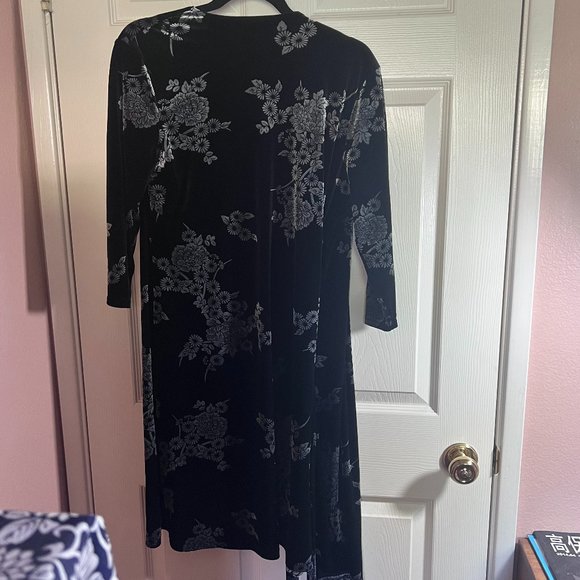 Apostrophe | Dresses | Apostrophe Velvet Robewrap Dress With Silver ...